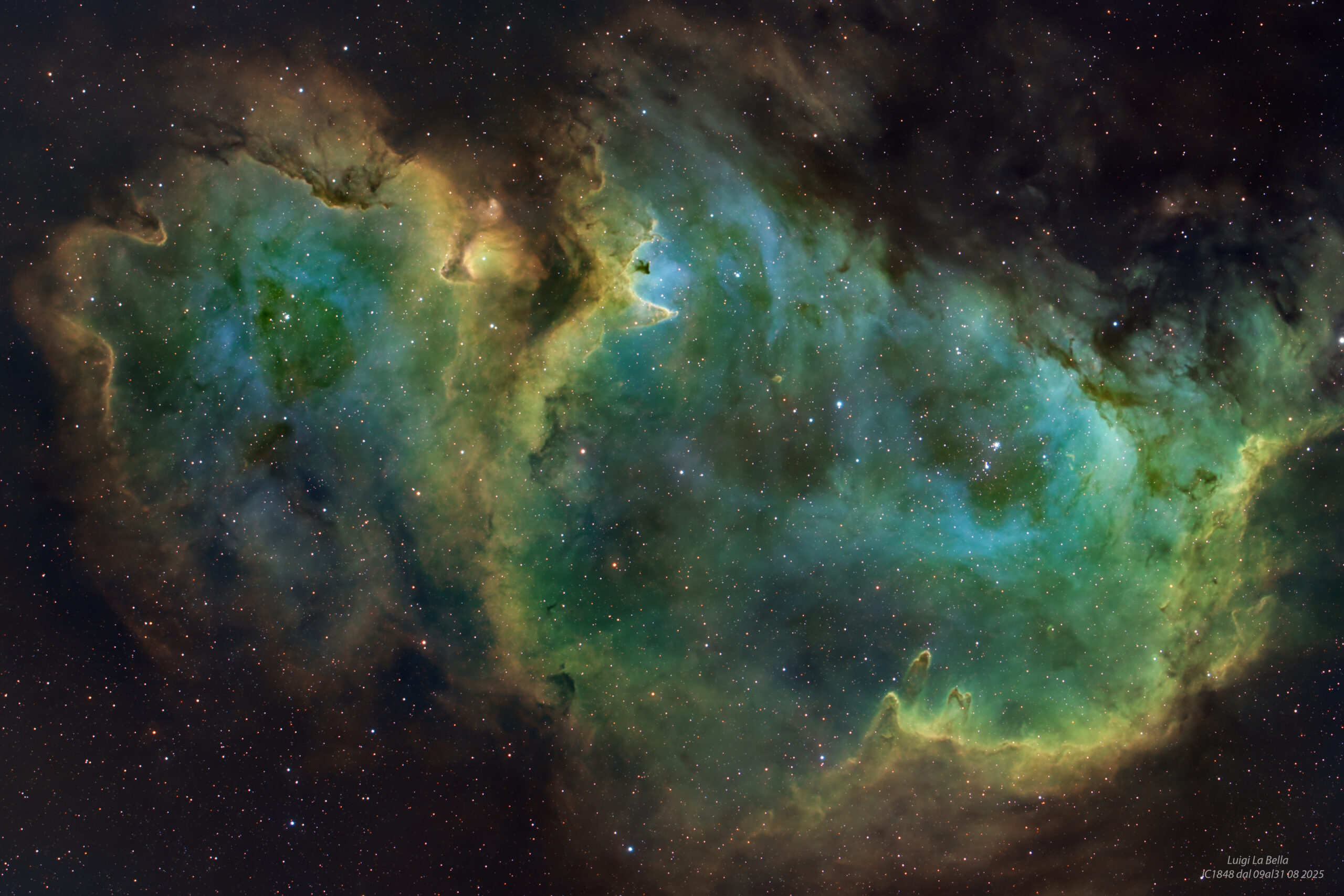 Foto di Luigi La Bella: IC1848 Soul Nebula in Hubble Palette - Cosmo2050