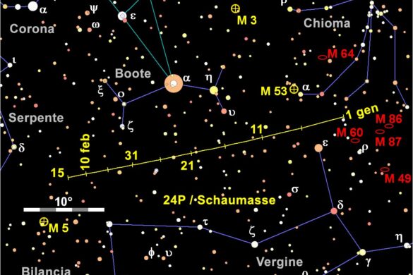 23 GENNAIO: OPPOSIZIONE DI (44) NYSA - Cosmo2050